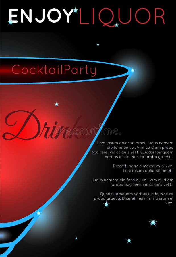 Cosmopolitan Cocktail Close Up Half Stock Vector - Illustration of ...