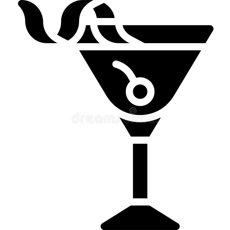 Cosmopolitan Cocktail Icon, Alcoholic Mixed Drink Vector Stock Vector ...