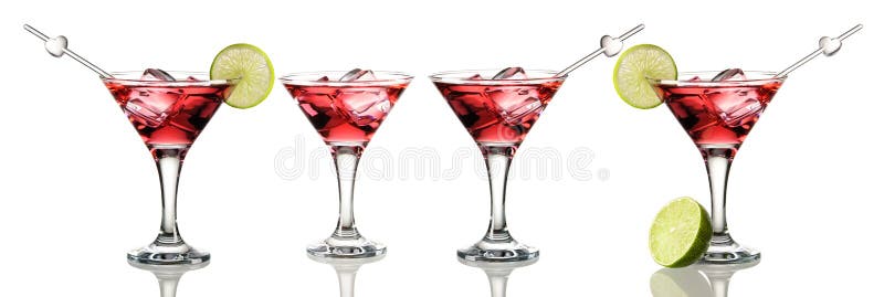 Cosmopolitan cocktail set stock image. Image of isolated - 59509405
