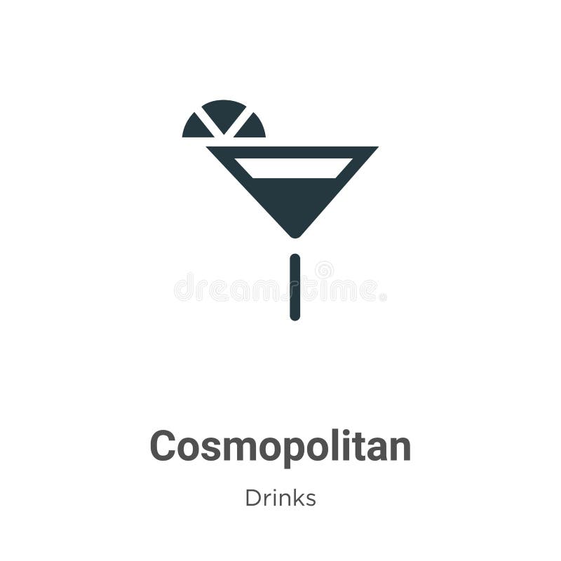 Cosmopolitan Vector Icon on White Background. Flat Vector Cosmopolitan ...