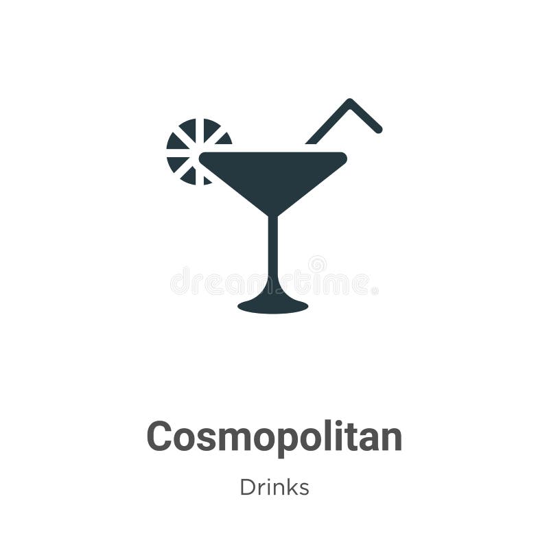 Cosmopolitan Vector Icon on White Background. Flat Vector Cosmopolitan ...