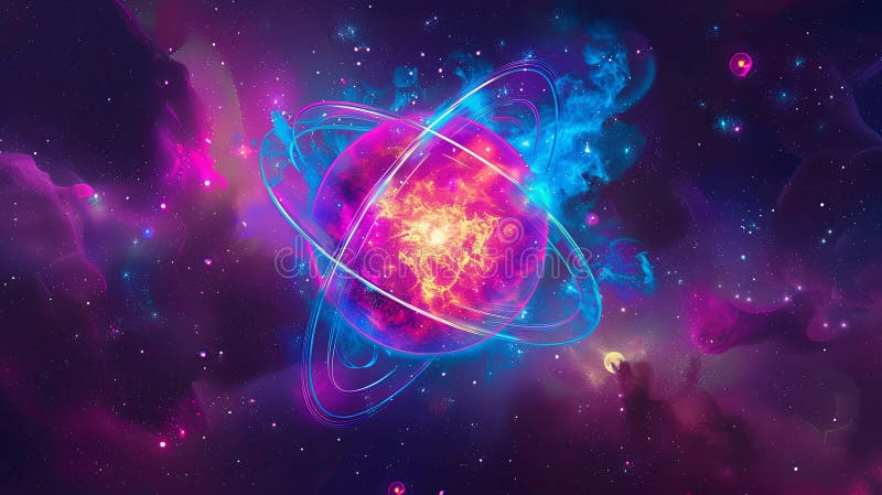 Cosmos ATOM Creative Logo stock illustration. Illustration of ...