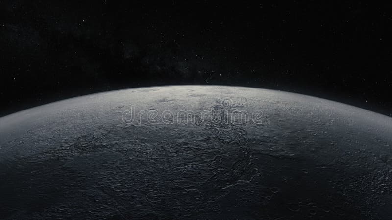 Cosmos Concept. Flight Over Moon. Top View of the Planet S Surface ...