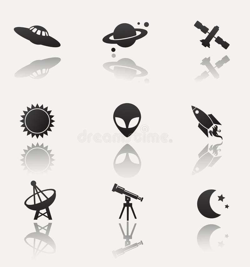 Cosmos icon set. stock vector. Illustration of civilization - 45974941