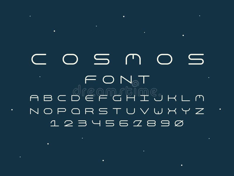 Cosmos Regular Font. Vector Alphabet Stock Vector - Illustration of ...