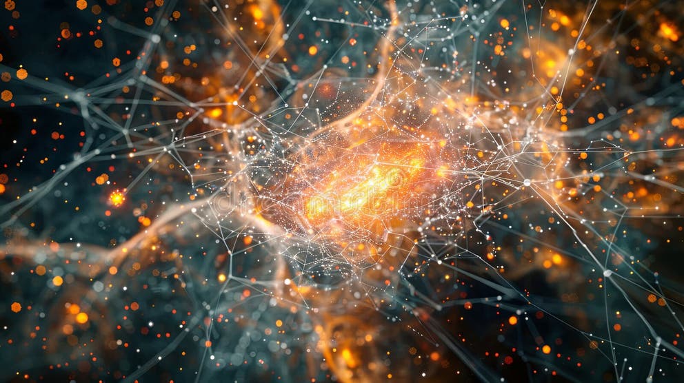 Cosmosâ€™s Galactic Network Stock Illustration - Illustration of future ...