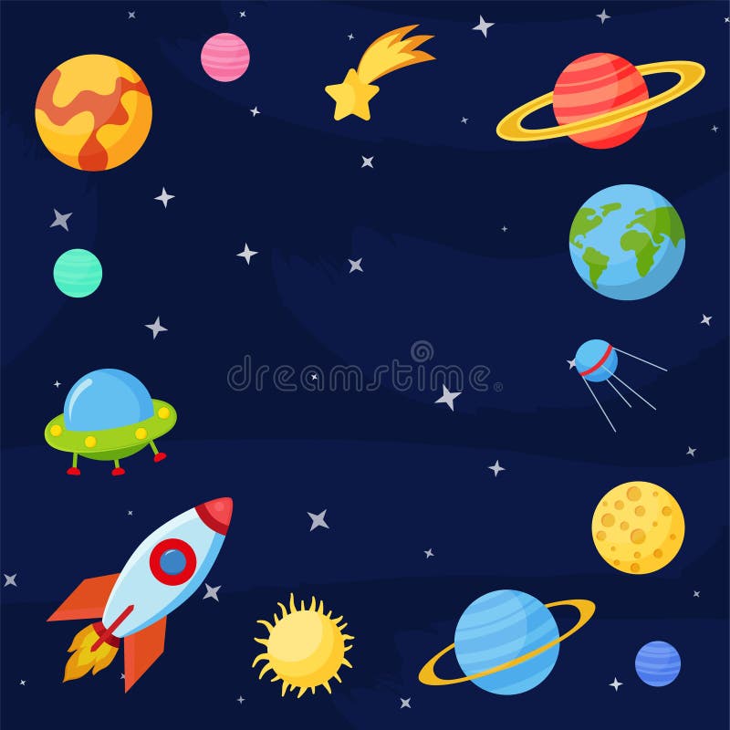 Cosmos Set Concept Set On A Space Theme Including A Transport Planets And Related Objects