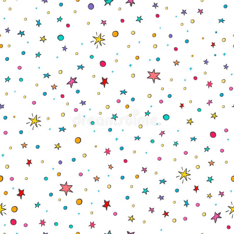 Cosmos Space Astronomy Simple Seamless Pattern Stock Illustration ...