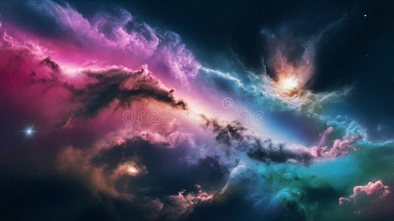 The Cosmos Space Filled with Countless Stars Illustration Stock ...