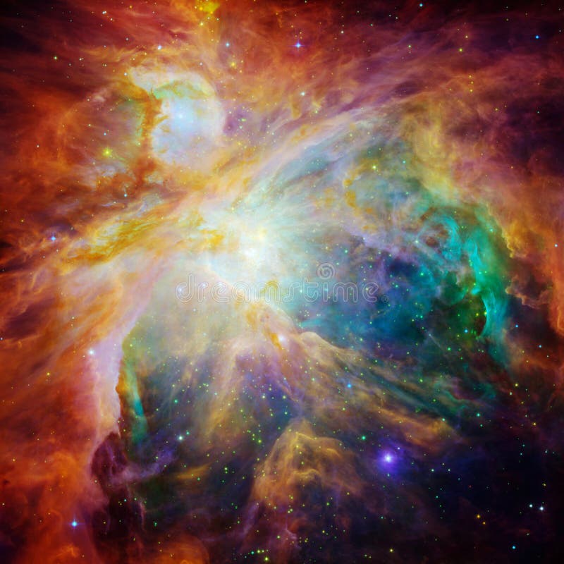 Cosmos, Space and Neon Dust in Solar System with Star Light, Pattern ...