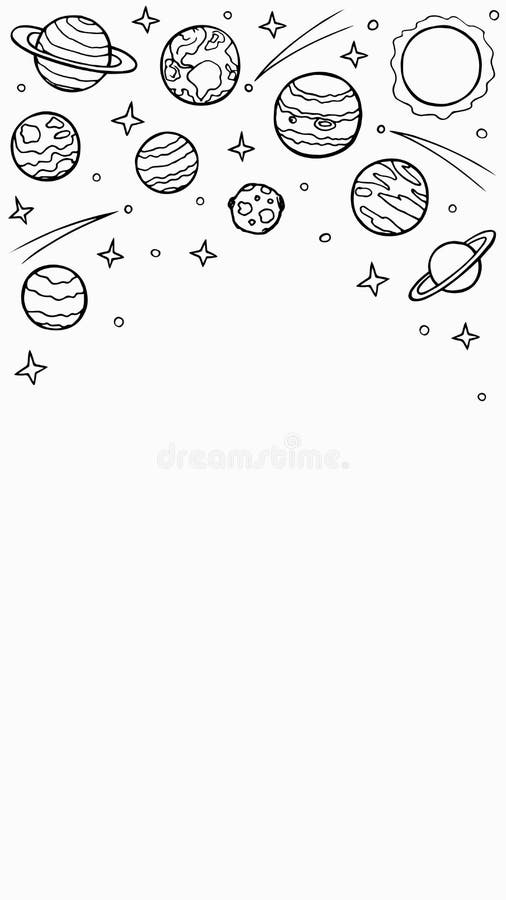 Solar System Vertical Line