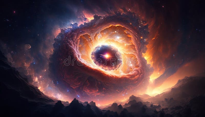 Cosmos Wallpaper Generative Ia Stock Illustration - Illustration of ...