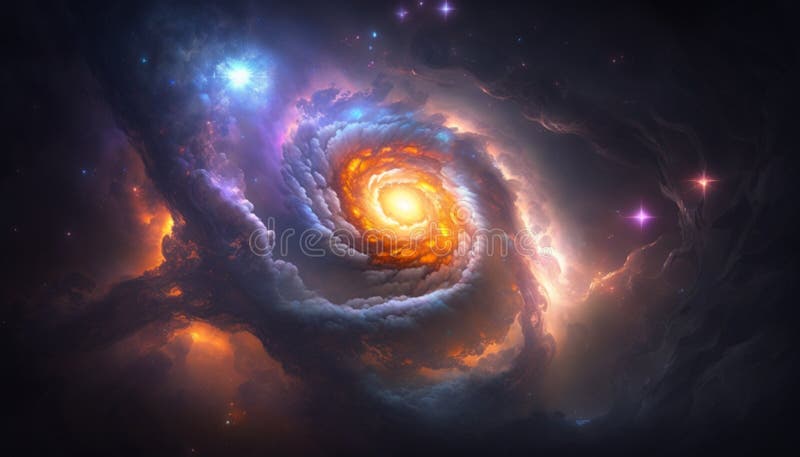 Cosmos Wallpaper Generative Ia Stock Illustration - Illustration of ...