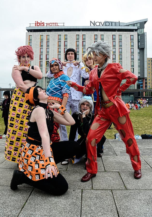 Cosplay group editorial stock image. Image of character - 146489259