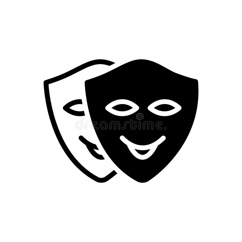 Black Solid Icon for Cosplay, Roleplay and Playact Stock Vector ...