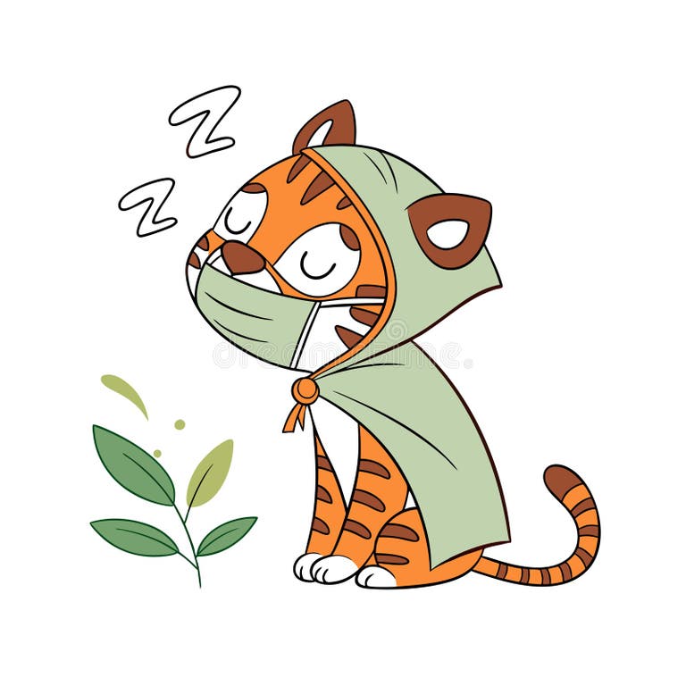 Cosplay Tiger Cub in a Well-Rested State Stock Photo - Illustration of ...