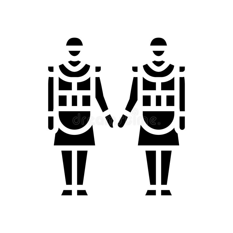 Cosplayer Glyph Icon Vector Illustration Stock Illustration ...