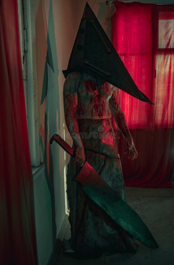 Cosplayer in the Image of Executioner Red Pyramid from the Horror Movie ...