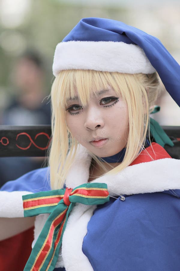 The Cosplayers Posing at the Fair Editorial Image - Image of ...