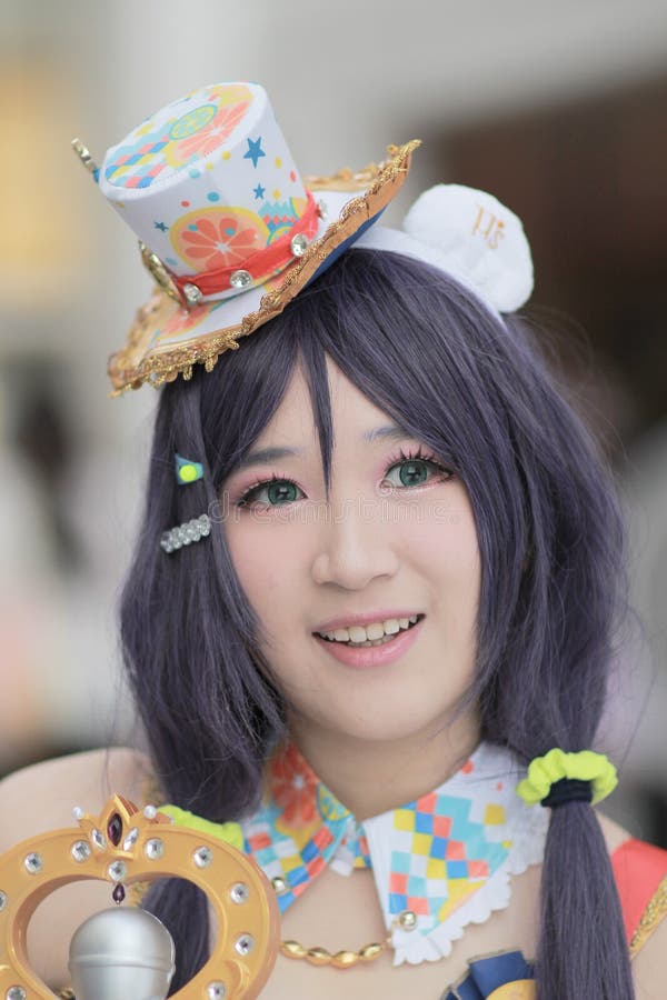 The Cosplayers Posing at the Fair Editorial Stock Image - Image of ...