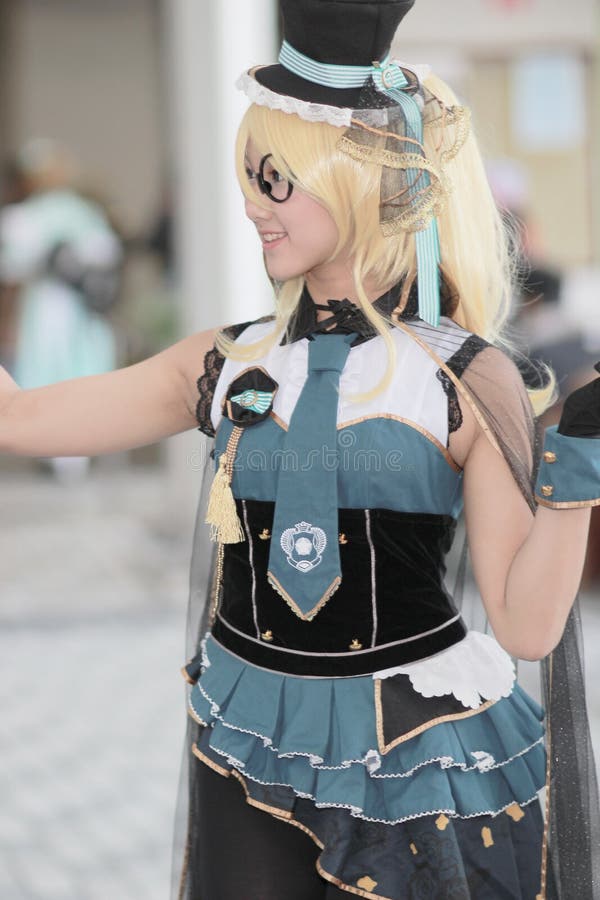 The Cosplayers Posing at the Fair Editorial Stock Image - Image of ...