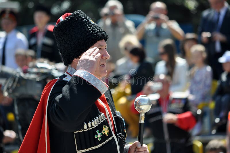 Cossack Ataman Nikolai Doluda. Editorial Stock Photo - Image of area ...
