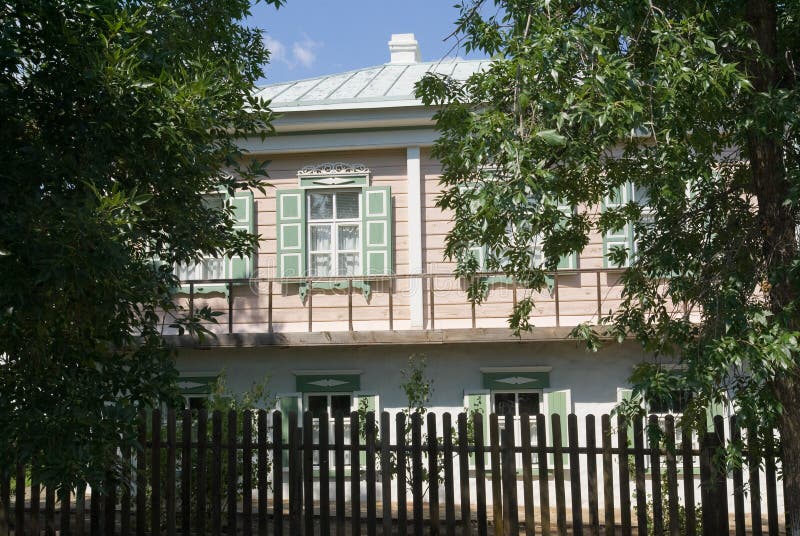 Cossack House in Veshenskaia Stock Image - Image of rostov, railings ...