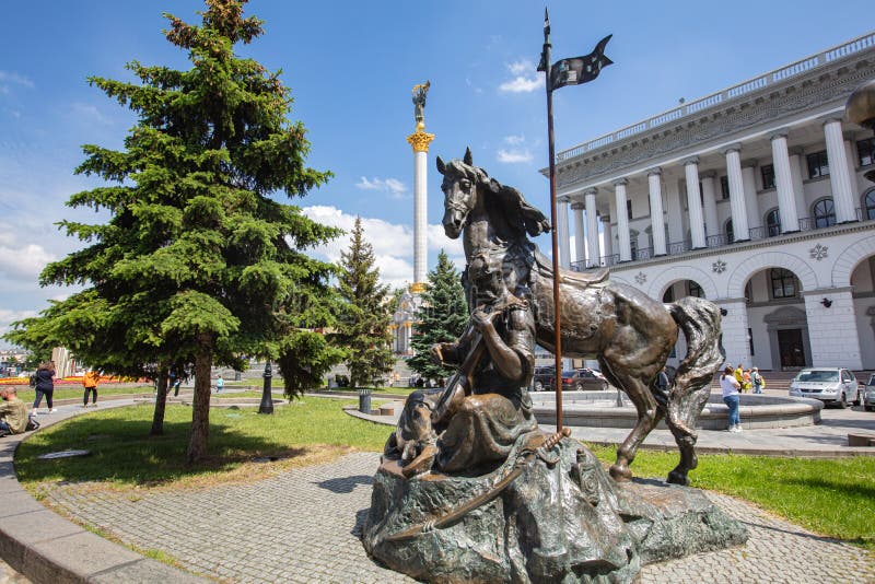 Cossack Mamay Monument in Kyiv, Ukraine Editorial Image - Image of ...