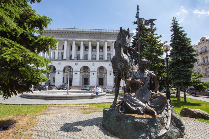 Cossack Mamay Monument in Kyiv, Ukraine Editorial Stock Image - Image ...