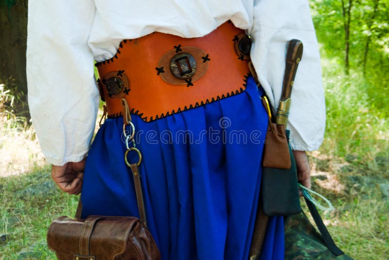 Cossack`s back with armor stock photo. Image of belt - 94804970