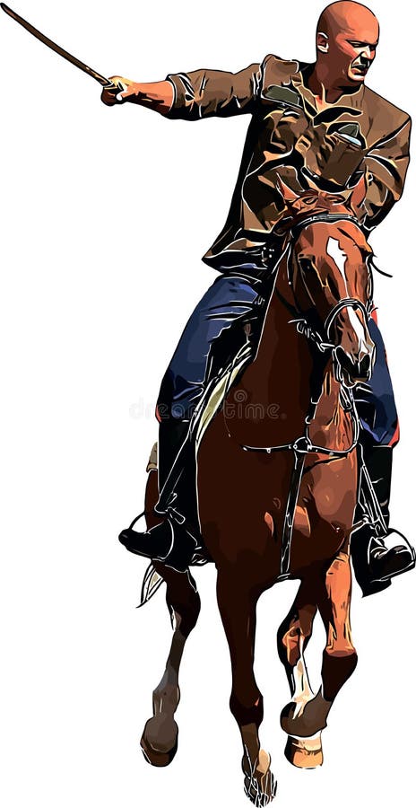 Cossacks with Sabers Perform Tricks on Racehorses Editorial Photography ...