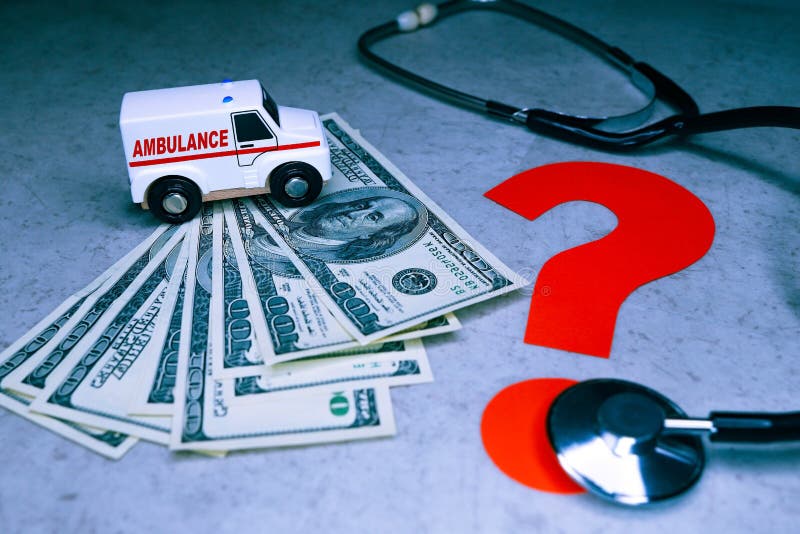 Cost of Ambulance Services. Emergency Services are on USD. Stock Photo ...