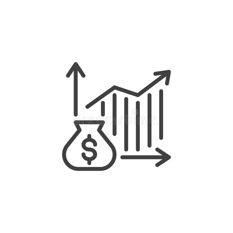 Cost Analysis line icon stock vector. Illustration of linear - 345038862