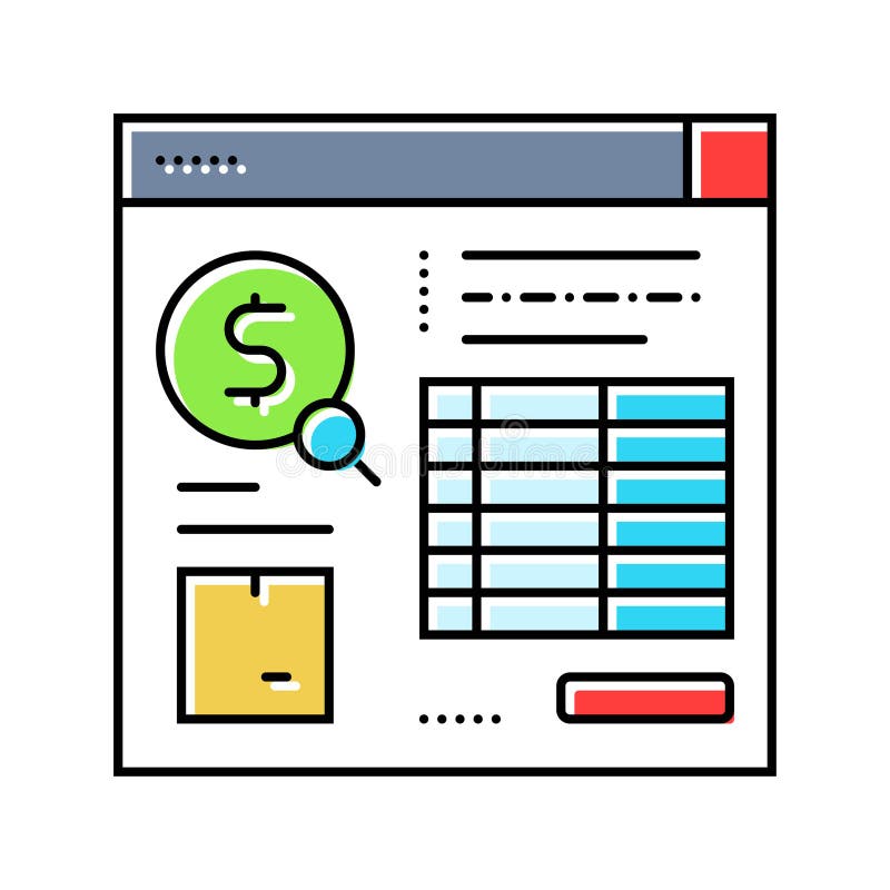 Cost Analysis Logistic Manager Color Icon Vector Illustration Stock ...