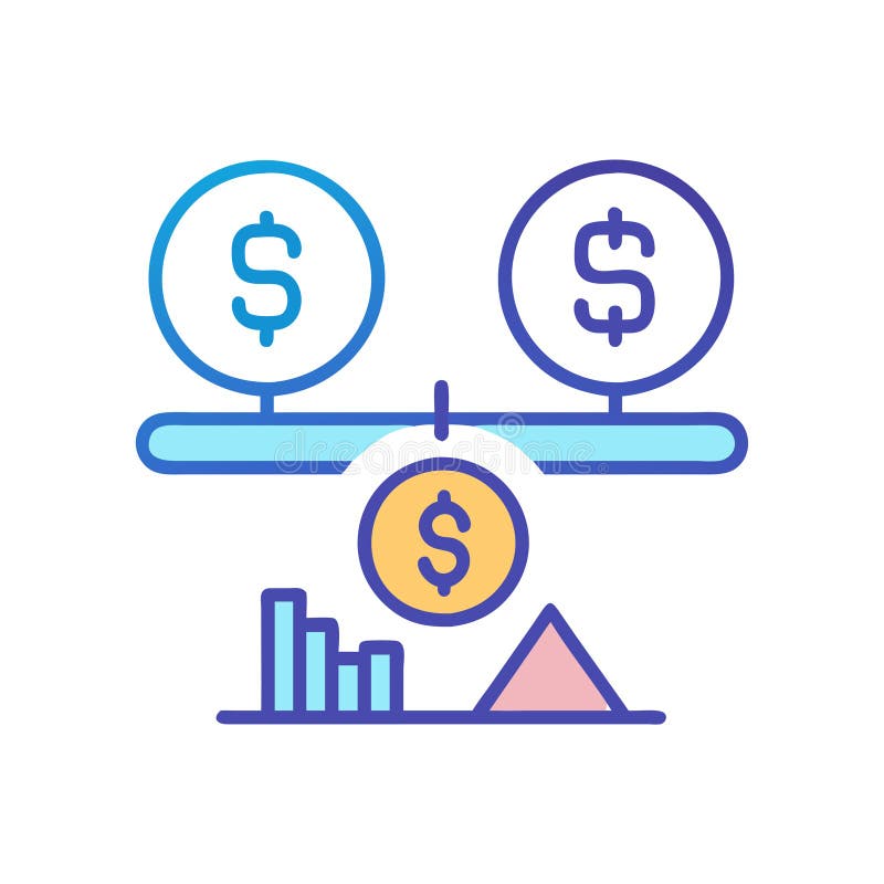 Cost Benefit Ratio Analysis Visual Design Stock Vector - Illustration ...