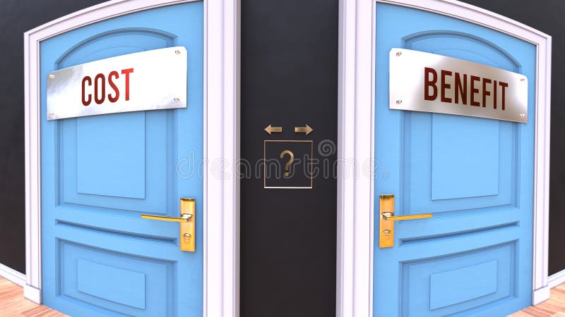 Cost or Benefit - Two Options and a Choice Stock Illustration ...
