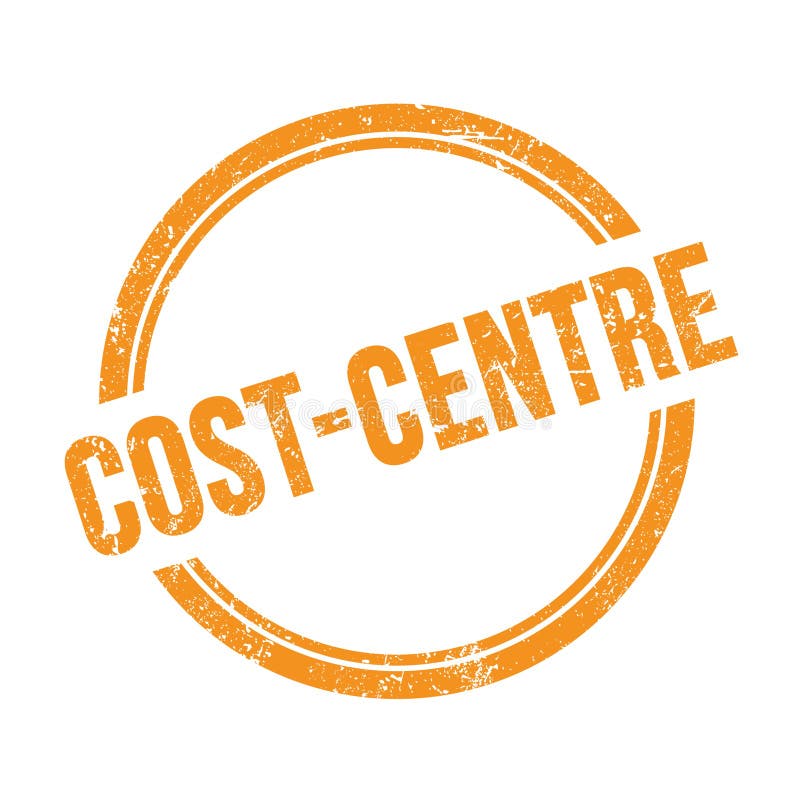 COST-CENTRE Text Written on Orange Grungy Round Stamp Stock ...