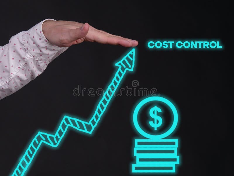 Cost Control is Shown Using the Text and Picture of the Chart Stock ...