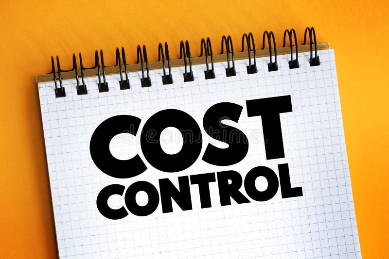Cost Control Text on Notepad, Concept Background Stock Image - Image of ...