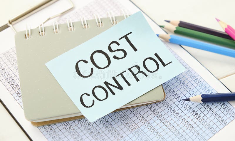 Cost Control Text on Paper Lying on Dollars Bills with Pen and ...