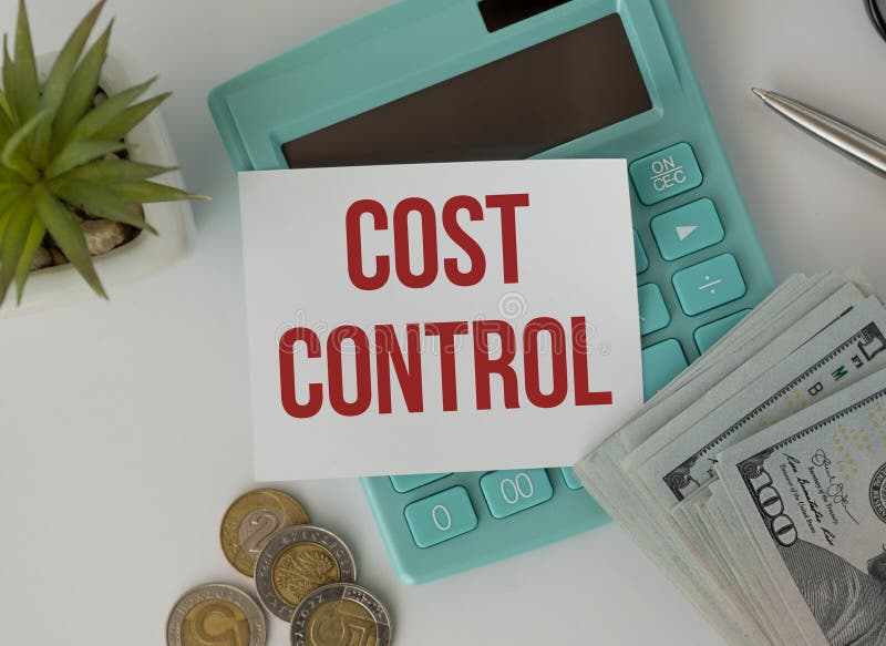 Cost Control Text on Paper Lying on Dollars Bills with Pen and ...