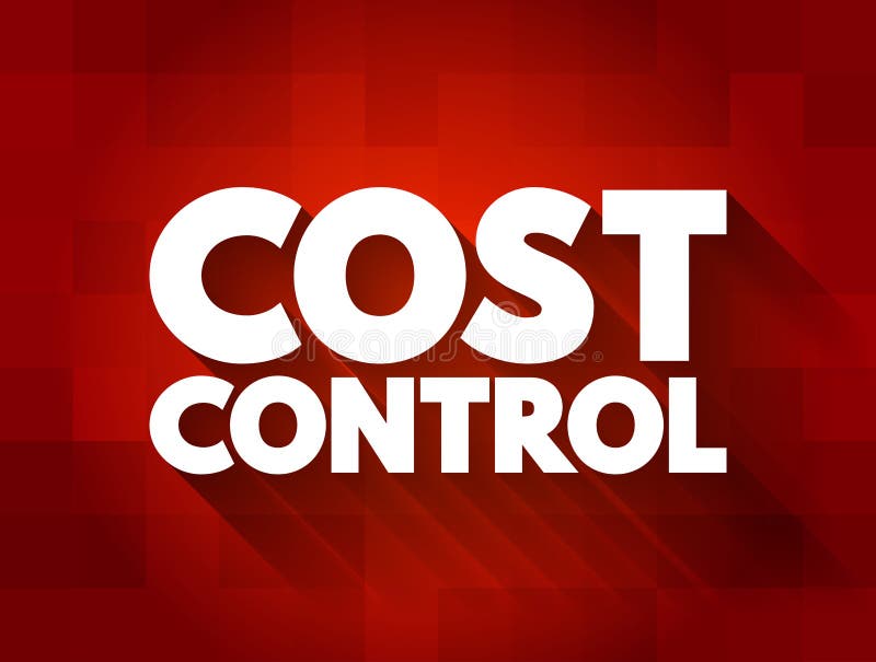 Cost Control Text Quote, Concept Background Stock Illustration ...