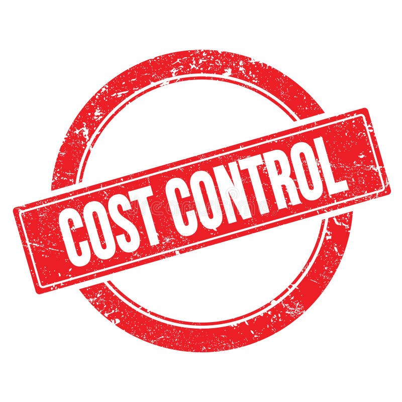 COST CONTROL Text on Red Grungy Round Stamp Stock Image - Image of text ...