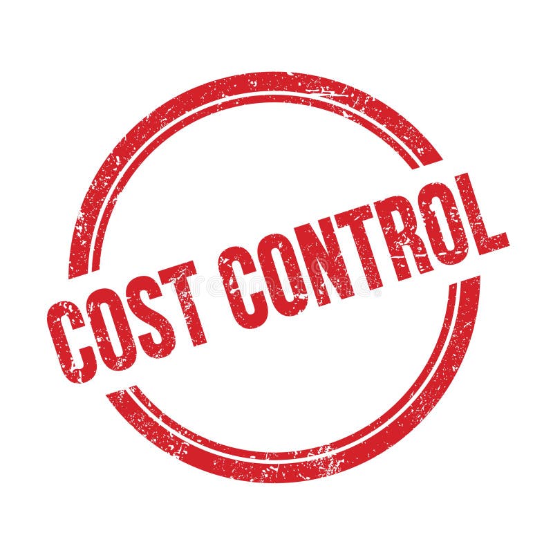 COST CONTROL Text Written on Red Grungy Round Stamp Stock Illustration ...