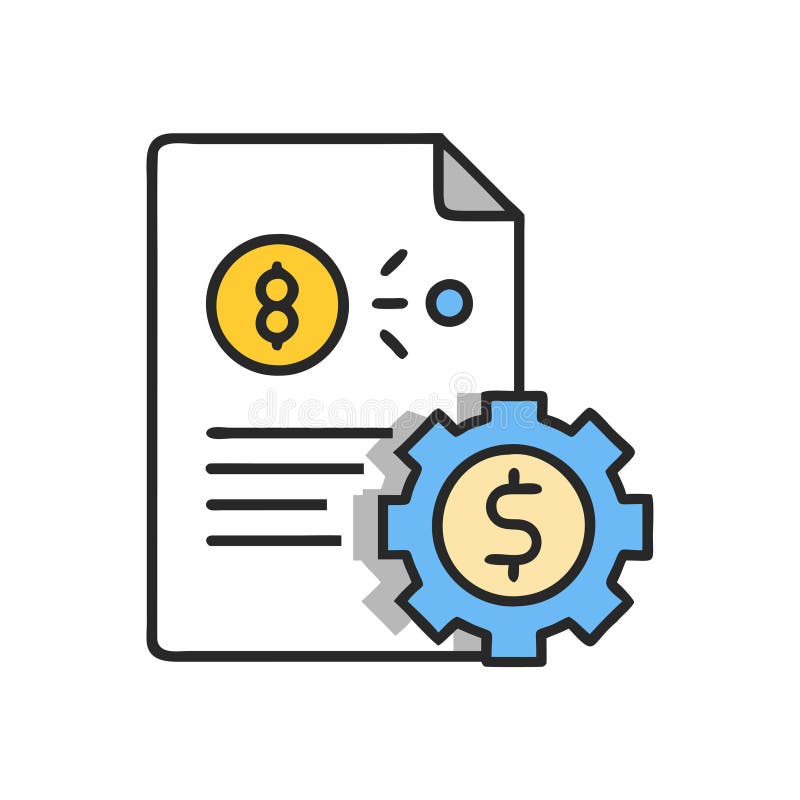 Cost Control Visual Management Icon Stock Vector - Illustration of cost ...