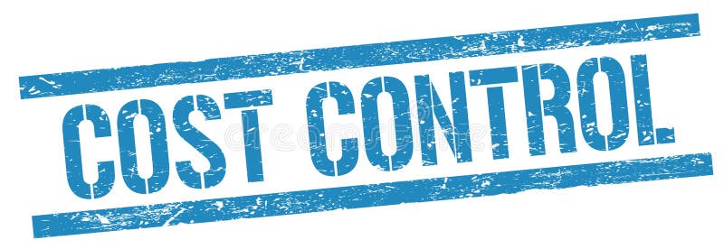COST CONTROL, Words on Blue Stamp Sign Stock Illustration ...
