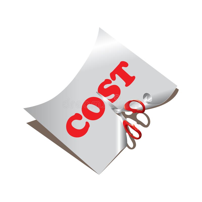 Cost Cut. Vector Illustration Decorative Design Stock Vector ...
