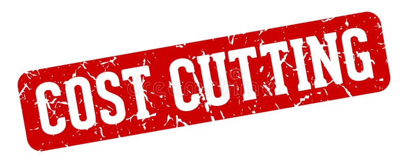 Cost Cutting Rectangular Sign. Cost Cutting Stamp Stock Vector ...
