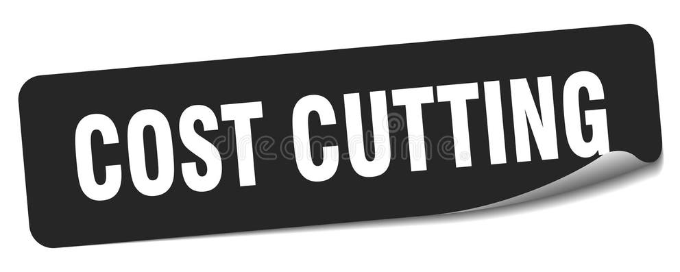 Cost Cutting Sticker. Cost Cutting Label Stock Vector - Illustration of ...