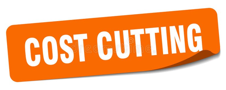 Cost Cutting Sticker. Cost Cutting Label Stock Vector - Illustration of ...